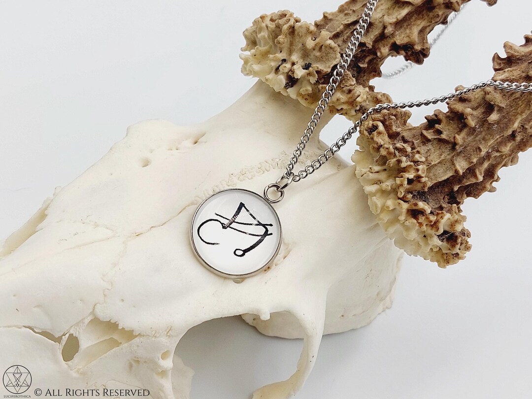 Dukante Sigil of Lucifer Necklace (stainless Steel)- Occult Luciferian ...
