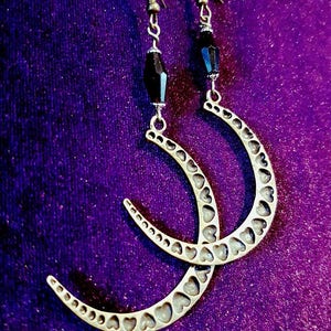 Heart Moon Sickle Earrings - Bronze Druid Sickle Occult Spiritual ...