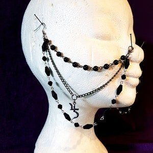 Triple Nosechain (clean or Jusa Style) - Goth Gothic Occult Nose ...