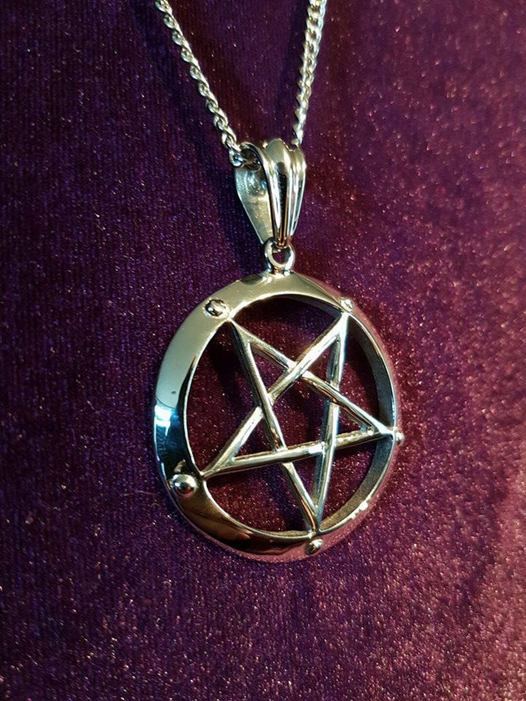 Stainless Steel Inverted Pentagram Pendant - Occult Lefthandpath ...
