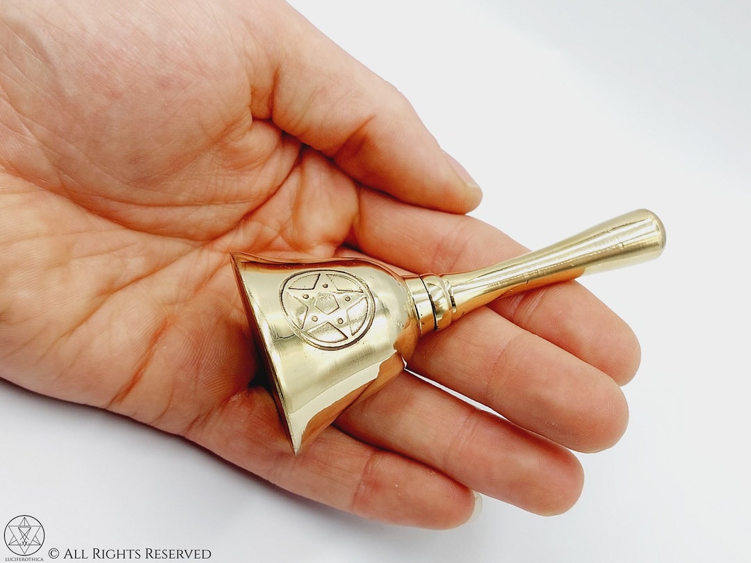 Ritual Pentagram Bell copper Occult Ritual Bell Sound Altar Tools ...