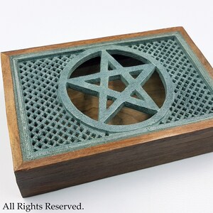 Pentagram Altar | Jewellery Box - Pentacle Silver Colour Magick Storage ...