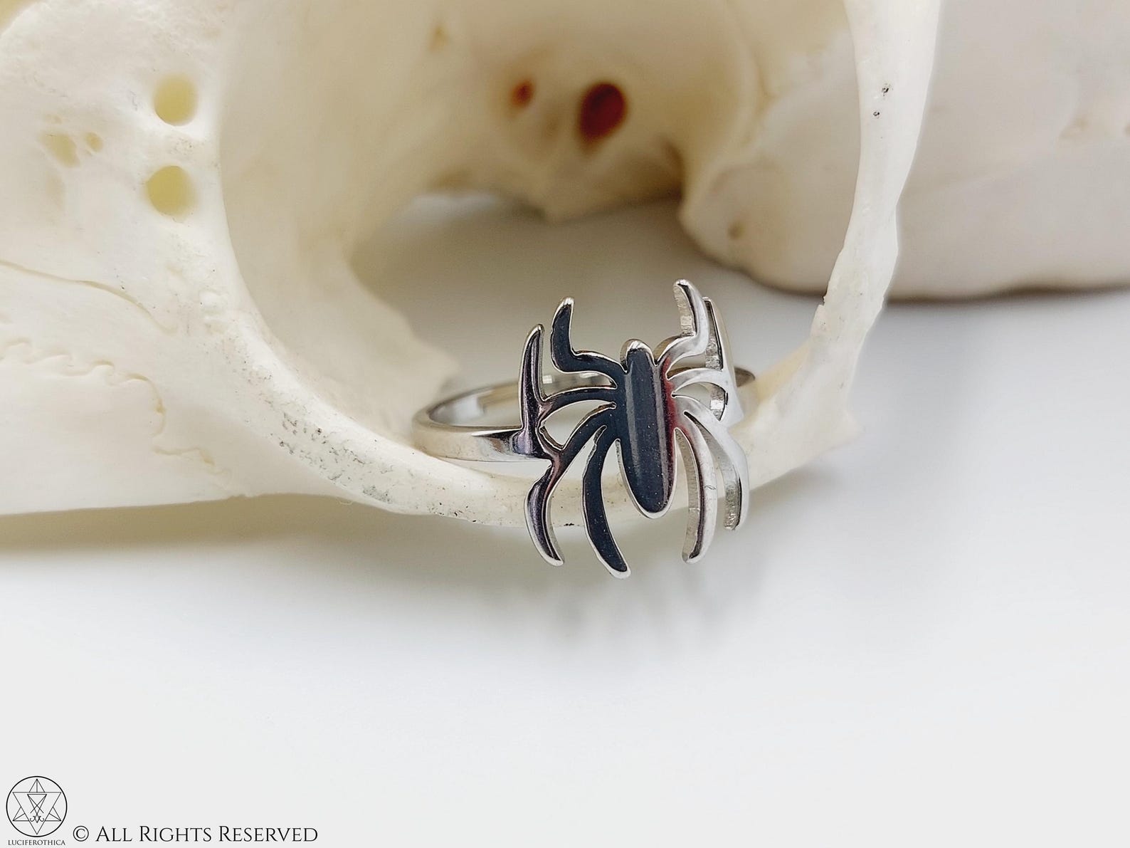 Spider Ring (stainless Steel) - Tarantula Arachnea Gothic Creepy ...
