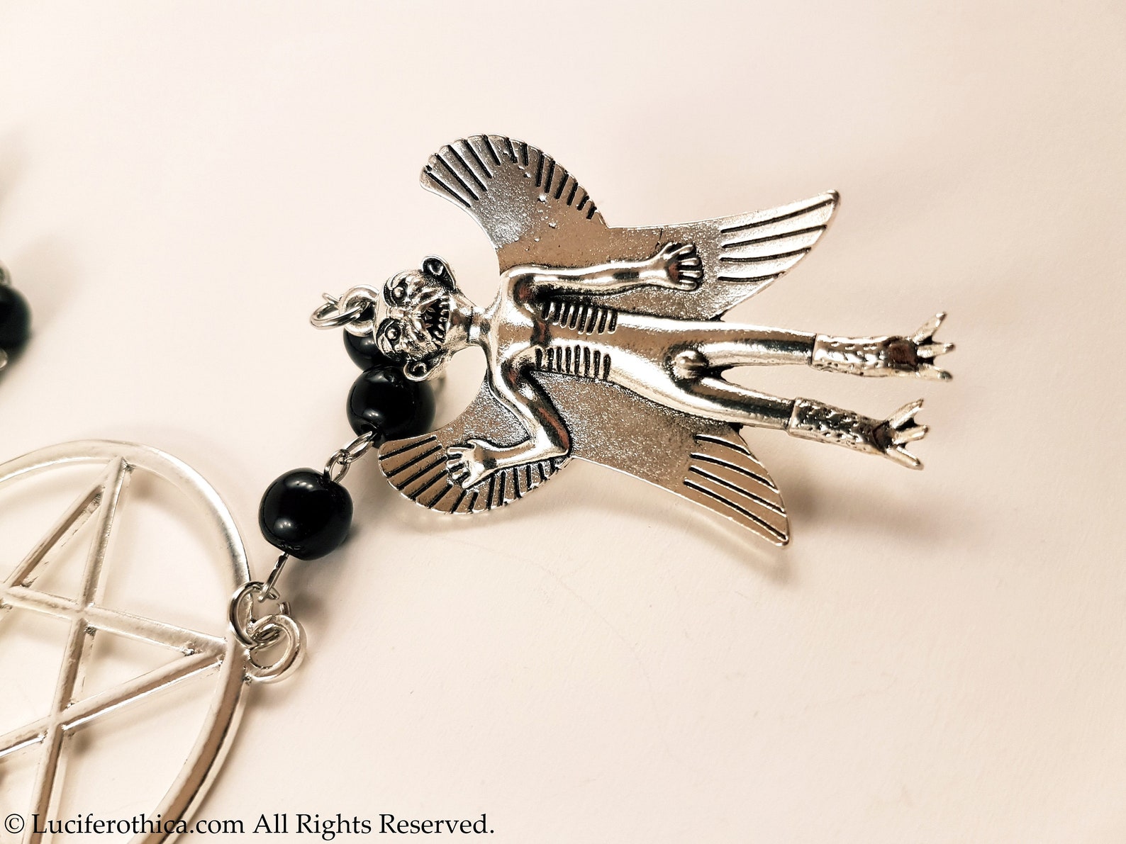 Pazuzu Rosary Occult Demonic Flying Demon Sigil of Lucifer | Etsy