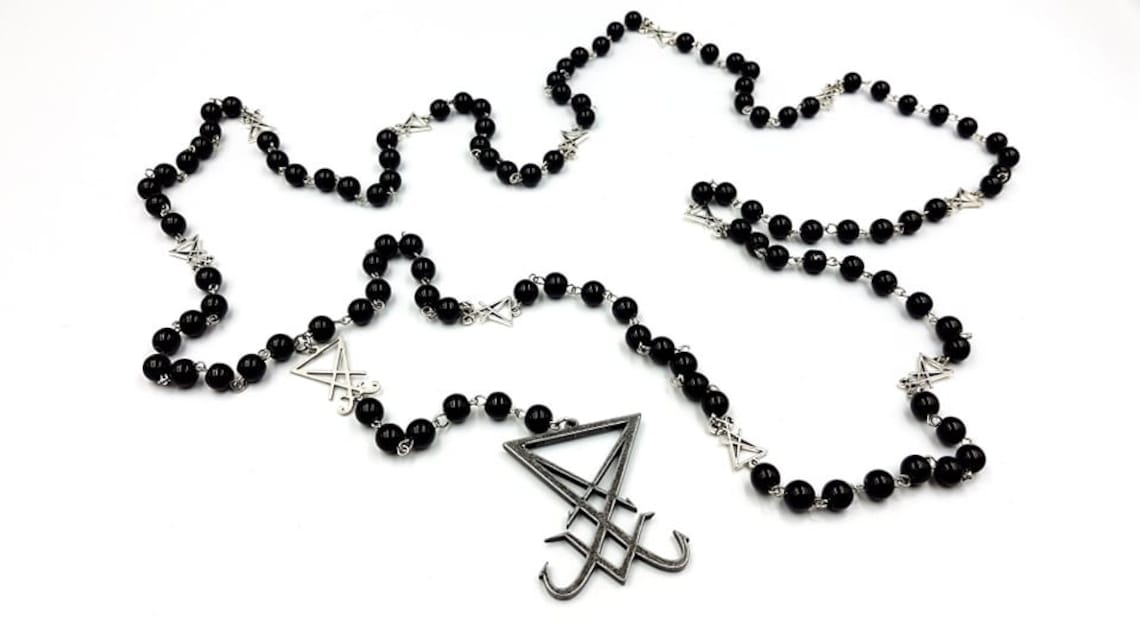 Sigil of Lucifer Rosary new Design Luciferian Rosary Occult | Etsy
