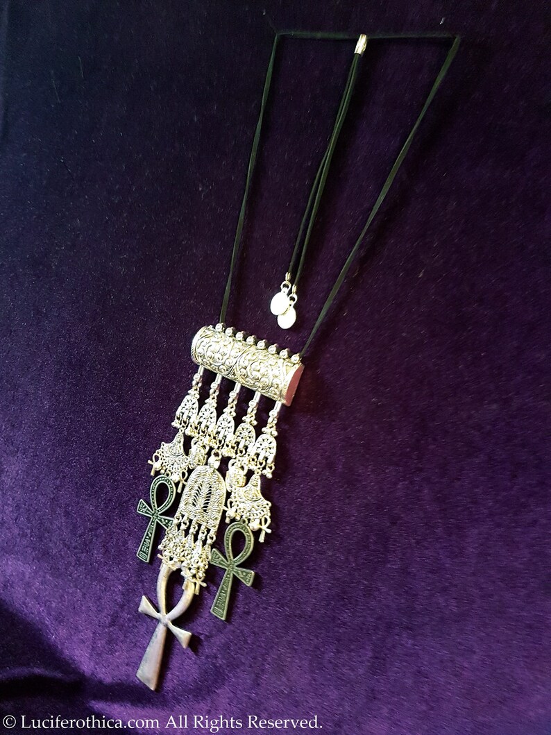 Tribal Ankh Necklace - Occult Vampire Ankh Necklace Immortality Gothic ...