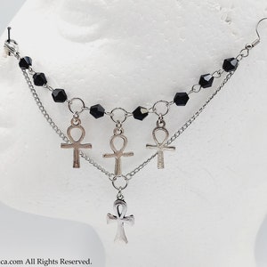 Traditional Gothic Ankh Nosechain - Goth Gothic Occult Vampire Nose ...
