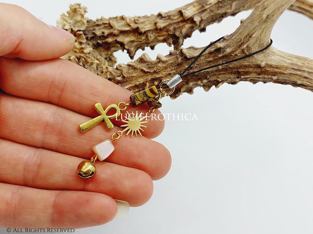 RA / Helios / Sol Devotional Phone Charm - Egyptian Ankh Solar Deity ...
