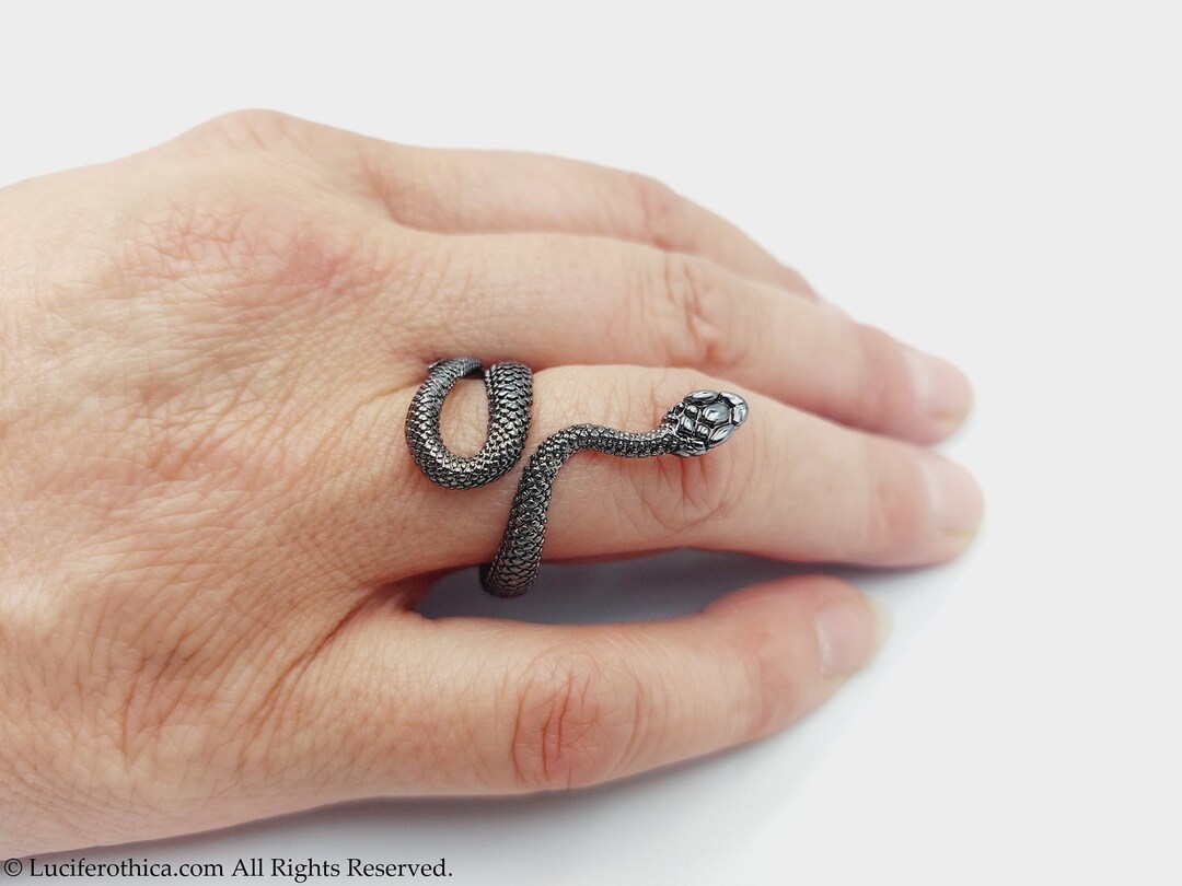 Serpent Snake Ring - Occult Serpent Snake Jewelry Gothic Ring ...