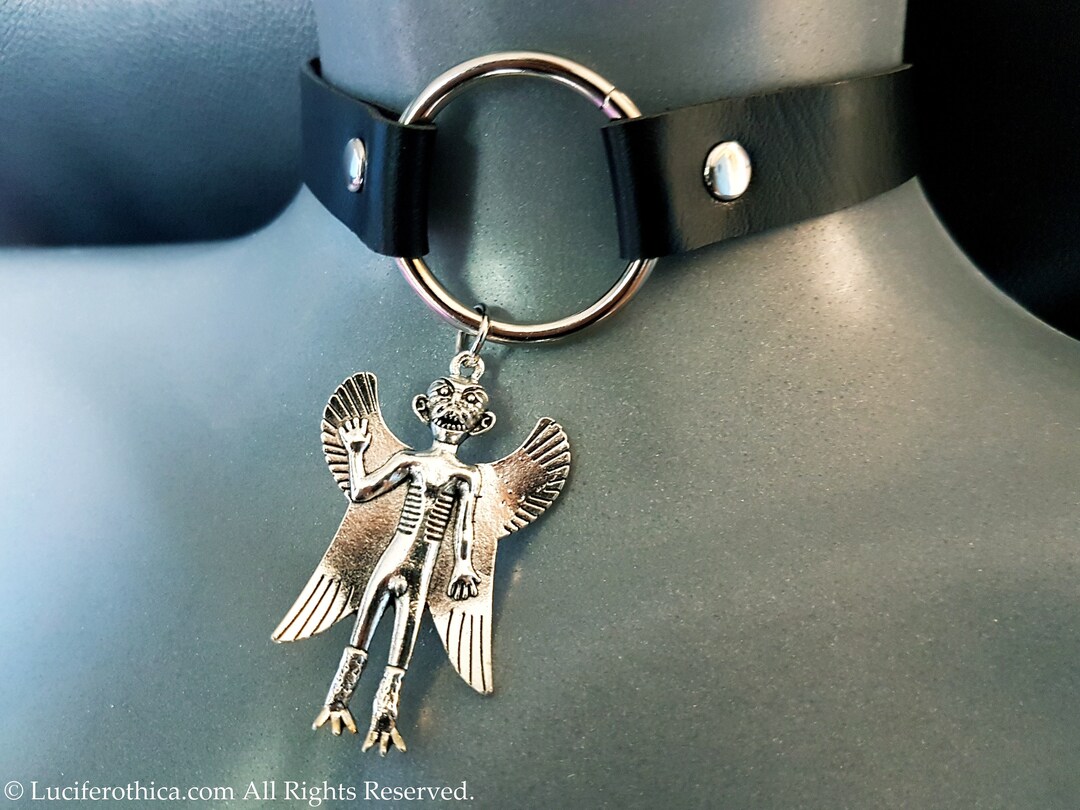 Pazuzu Choker - Occult Demonic Flying Demon Sigil of Lucifer Necklace ...