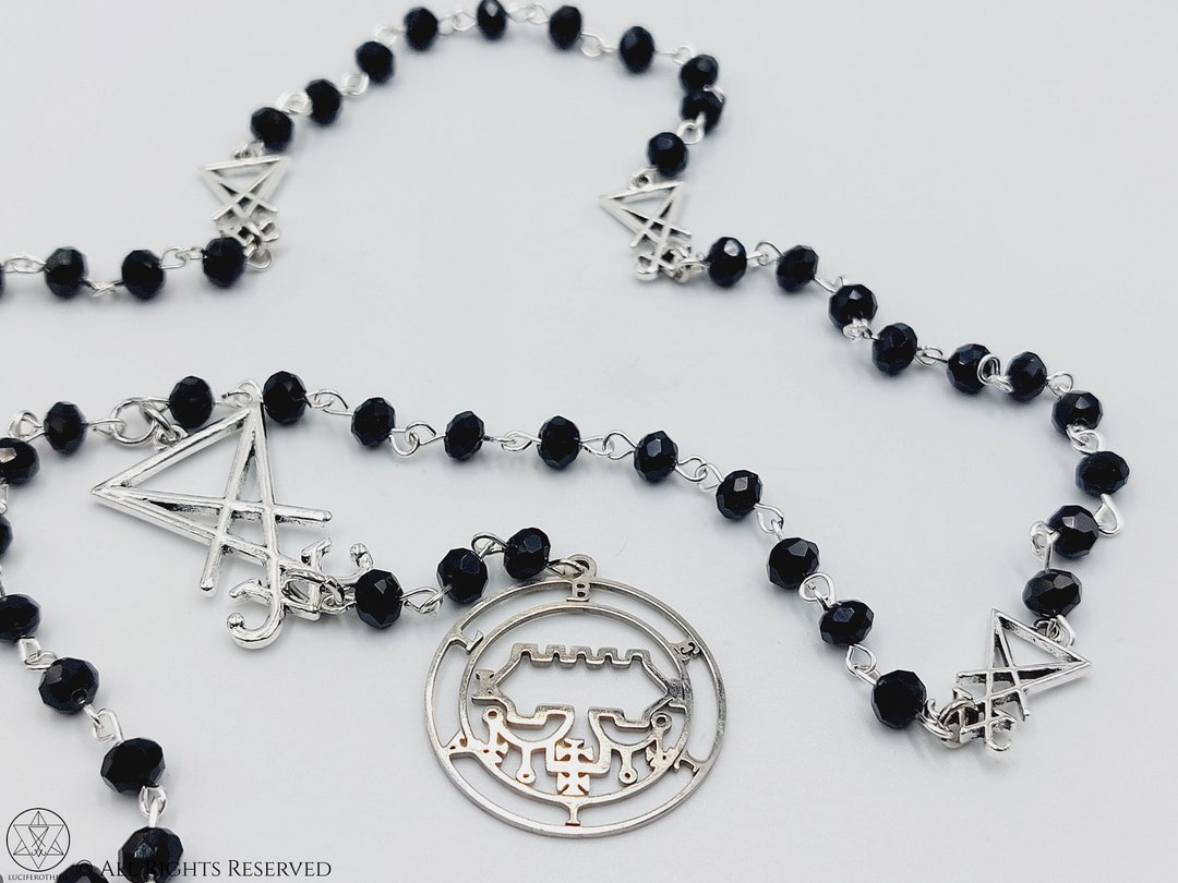 Belial Rosary - Sigil of King Belial Necklace Pendant Occult Left Hand ...