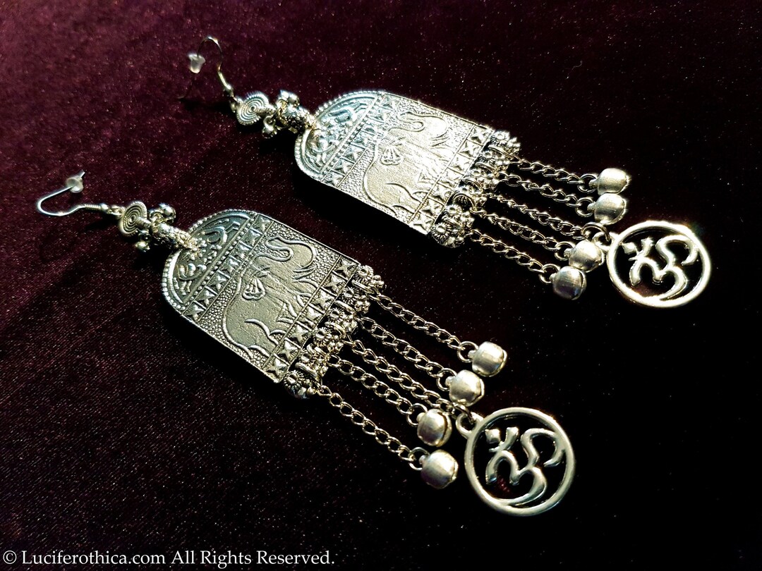 Long Universal Sound Earrings ॐ - Aum Ganesh Elephant Aum Om Jewelry ...
