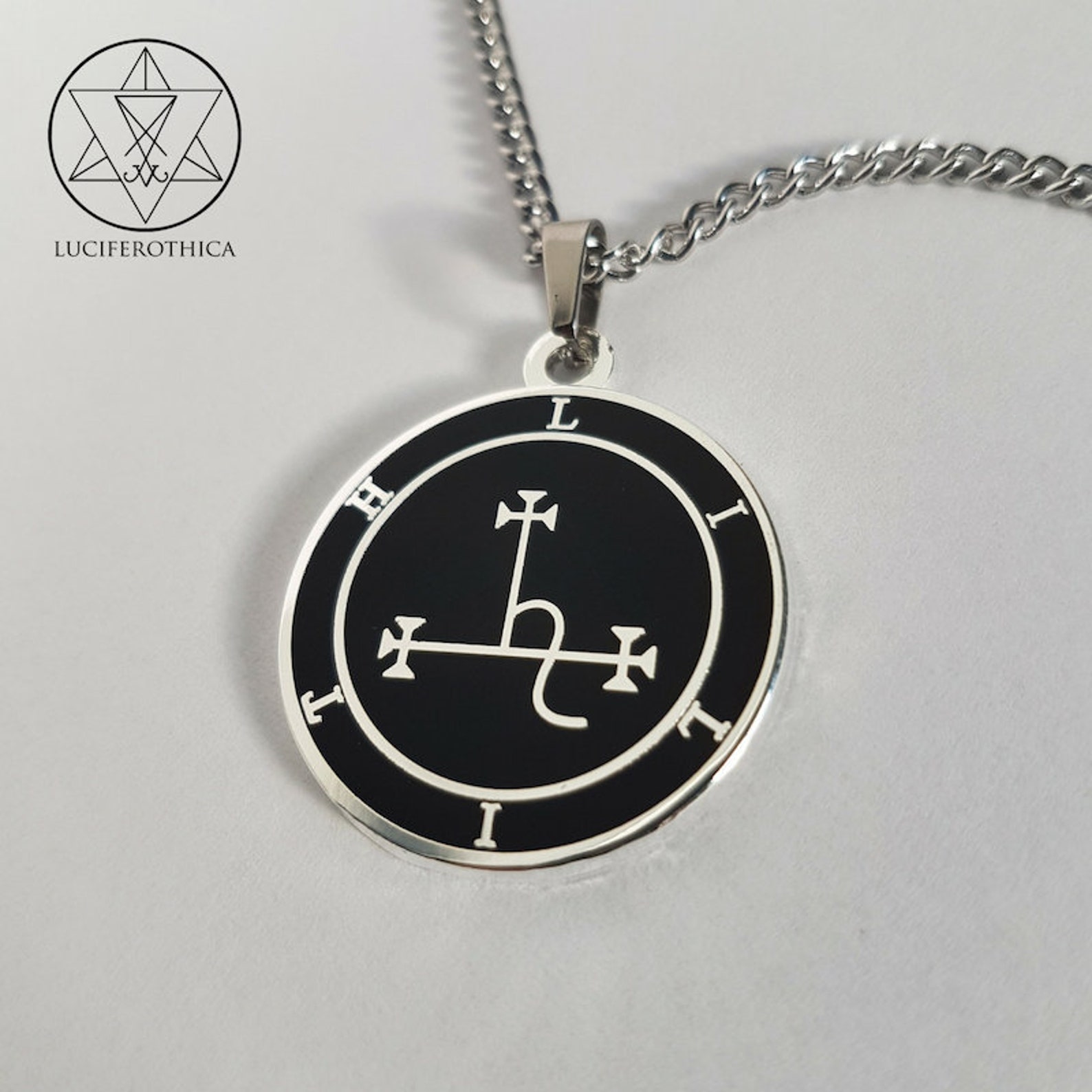 Sigil of Lilith Pendant Medallion Left Hand Path Seal of - Etsy