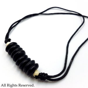 Traditional Yak Bone Disk Necklace - Gothic Occult Bone Jewelry Yak ...