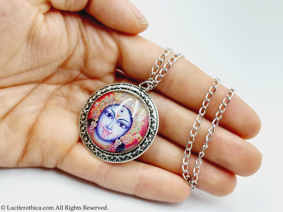 Kali Pendant - Medallion Seal of Kali Ma Hindu Goddess Kali Necklace ...