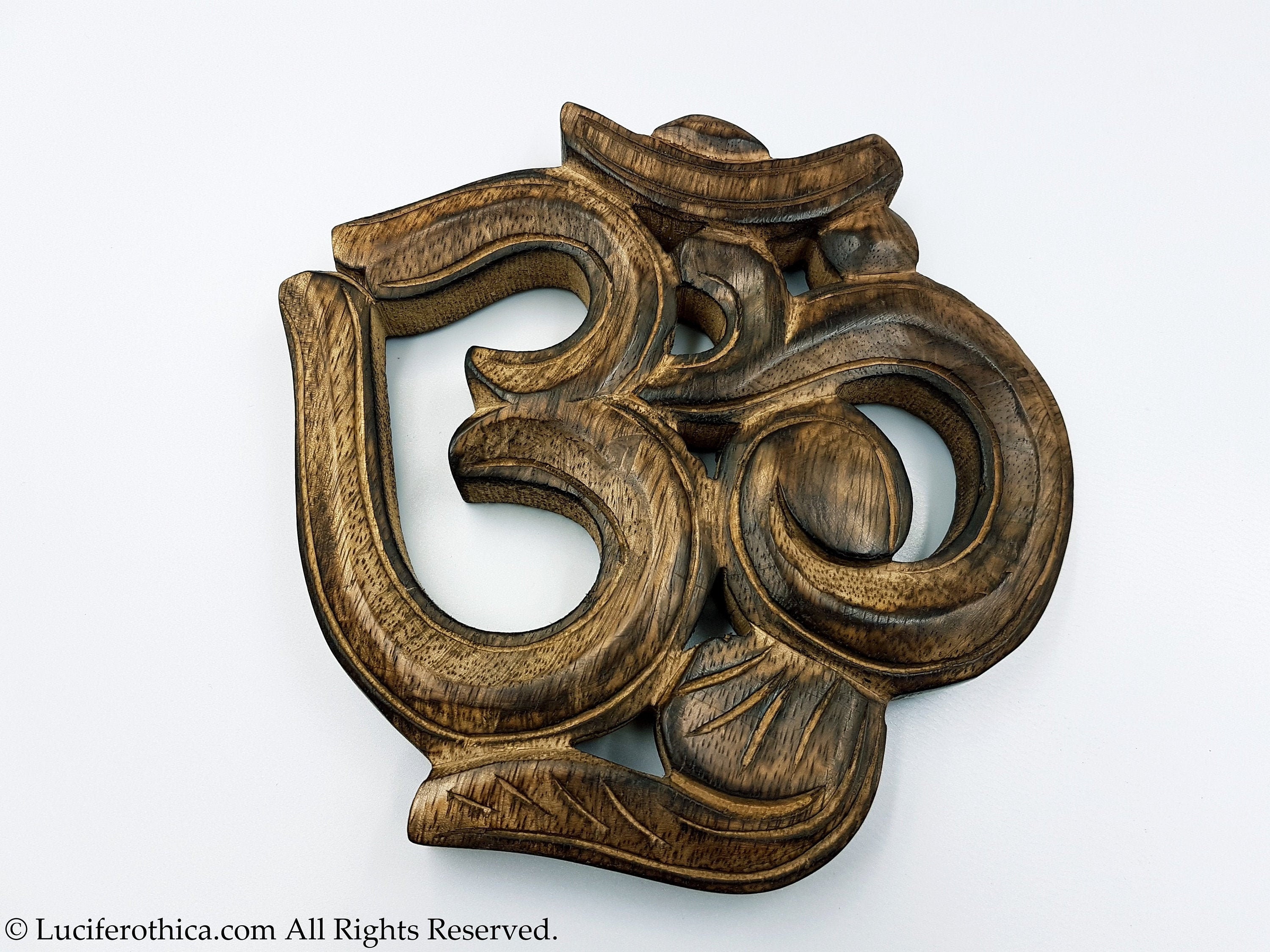 Wooden Ohm Symbol Wall Plaque (2 Sizes)