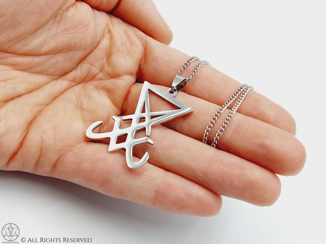 Stainless Steel Sigil of Lucifer Pendant Occult New Seal of Lucifer ...