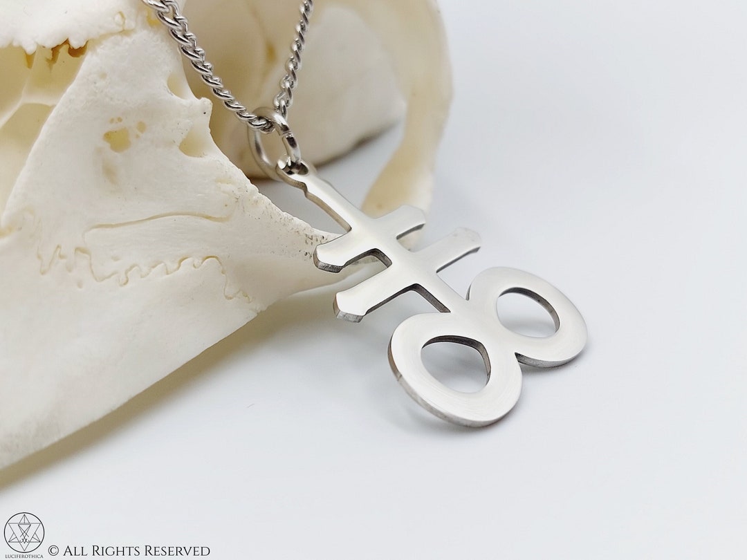 Satanic Cross | Brimstone | Leviathan Pendant ( Stainless Steel) Occult ...