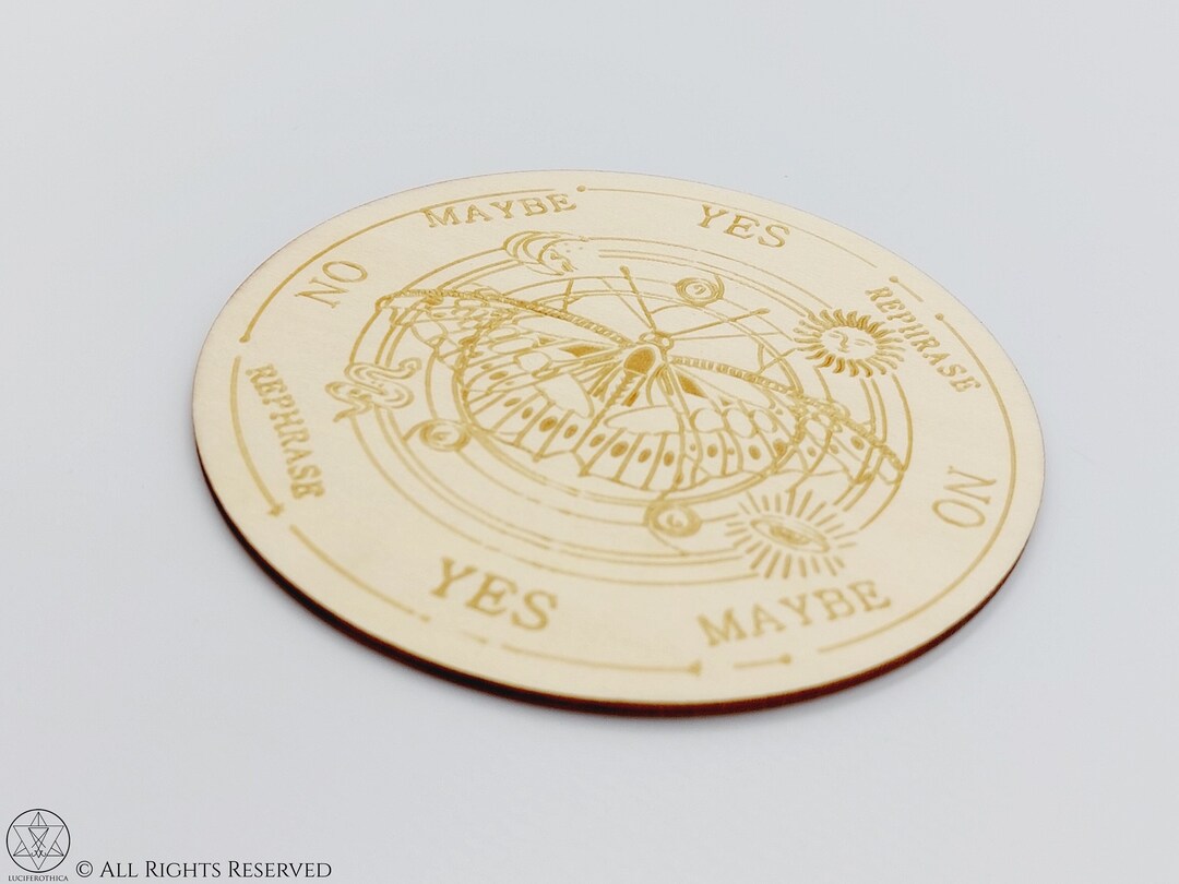 Scrying Disk in Wood - Occult Pendulum Circle Witchcraft Occult Magic ...