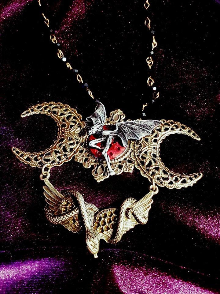Demonic Gargoyle Rosary / Necklace.