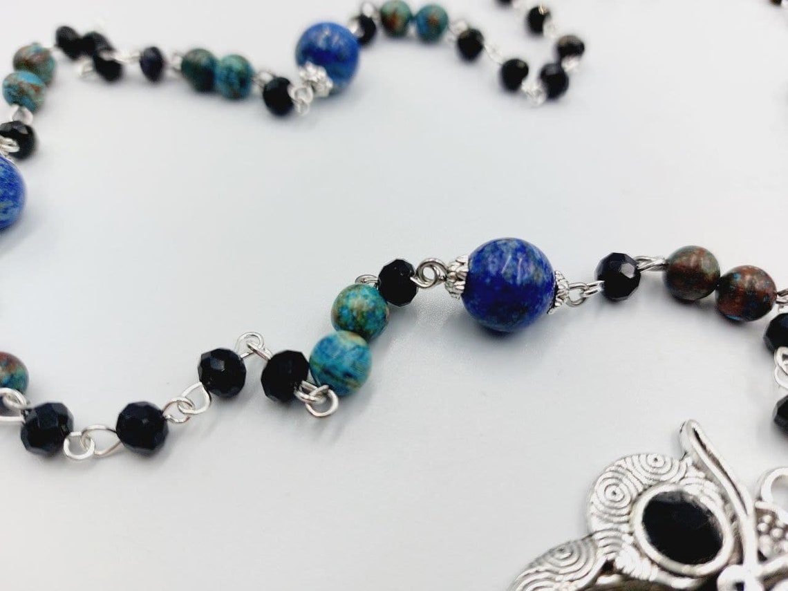 Sigil of Stolas Owl Rosary Necklace Occult Demon Solomon - Etsy