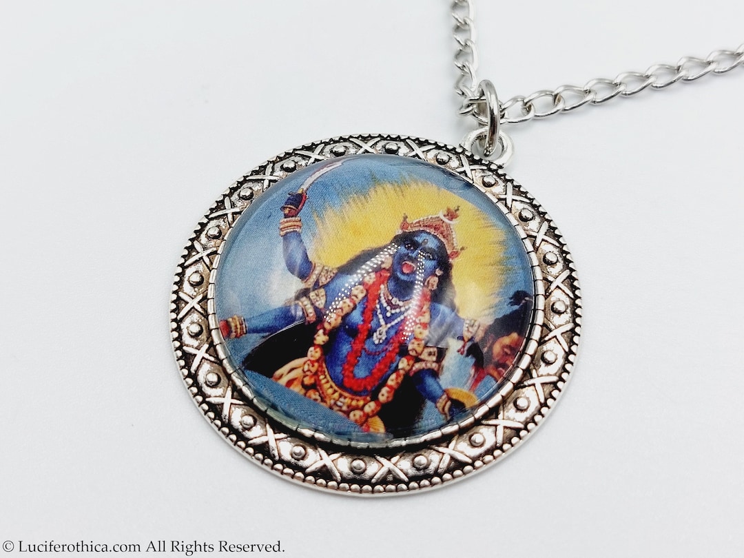Kali Pendant - Medallion Seal of Kali Ma Hindu Goddess Kali Necklace ...