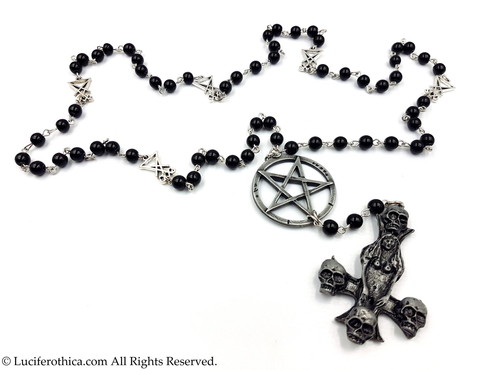 Satanic Inverted Cross Rosary Occult Rosary Left Hand Path - Etsy