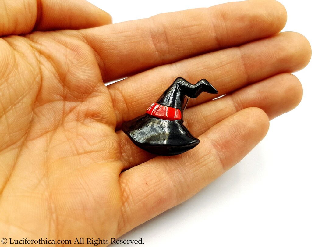 Witch Hat Lapel Pin - Occult Dark Hecate Witch Wicca Wiccan Inverted ...