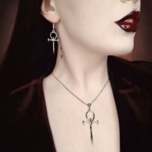 Vampire Ankh Pendant (2styles) - Occult Goth Gothic Dracula Order ...