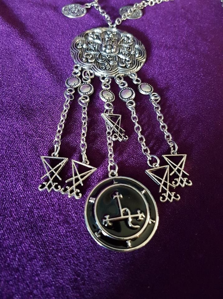 Sigil Of Lilith Coin Necklace - Demonolatry Demonic Daemonic Satanic ...
