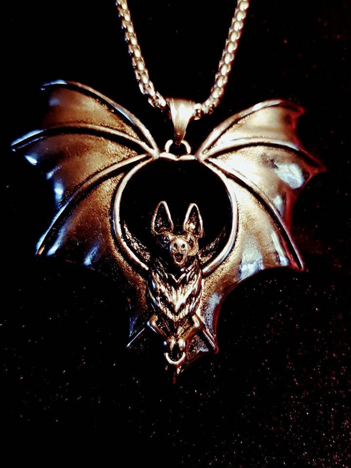 Sigil of Lucifer Vampire Bat Necklace stainless Steel - Etsy