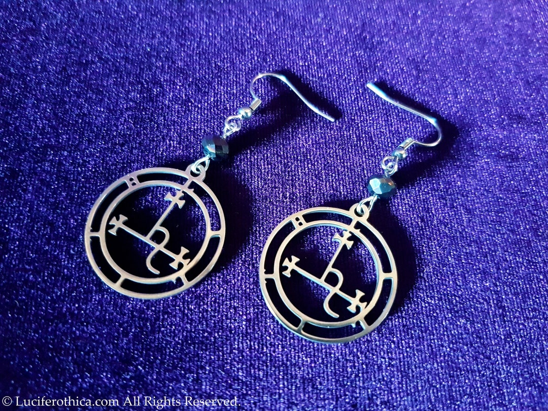 Sigil of Lilith Earrings (stainless Steel) - Sigil of Lilith Satanic ...