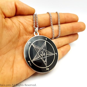 Large Sigil of Baphomet Pendant (bessy Version - Stainless Steel ...
