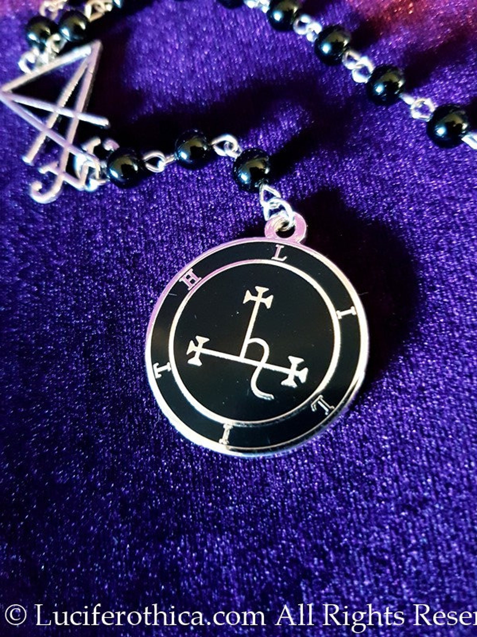 Sigil of Lilith Rosary Occult Left Hand Path Seal of Lilith - Etsy