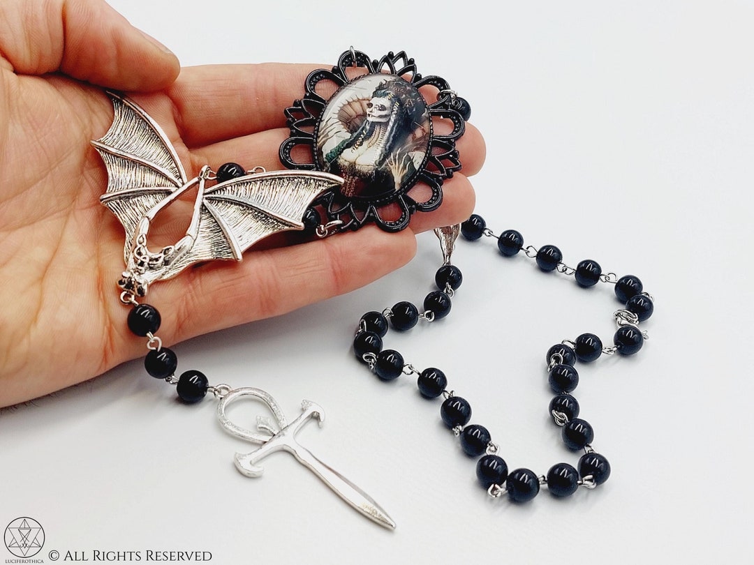 Countess Báthory Rosary Vampire Ankh Necklace - Elizabeth Bathory ...