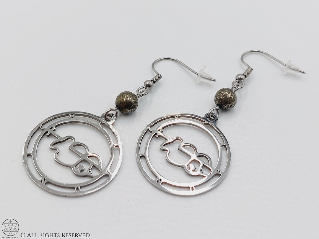 Sigil of Clauneck Earrings (2 Styles - Stainless Steel) - Occult Demon ...