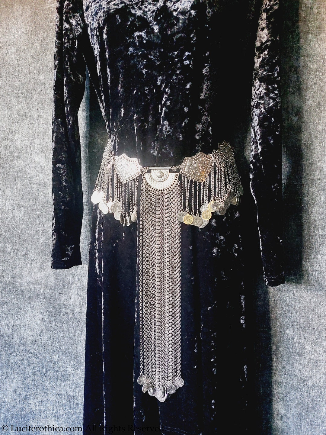 Traditional Kuchi Gothic Coin Hip Chain Belt - Queen of the Damned Belt ...