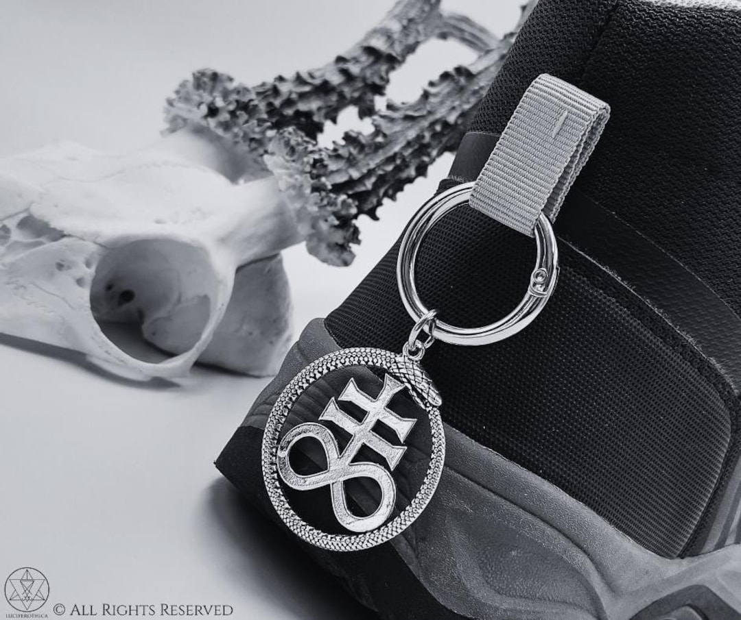 Satanic Cross | Leviathan | Brimstone Ouroboros Boot Charm Occult Sigil ...