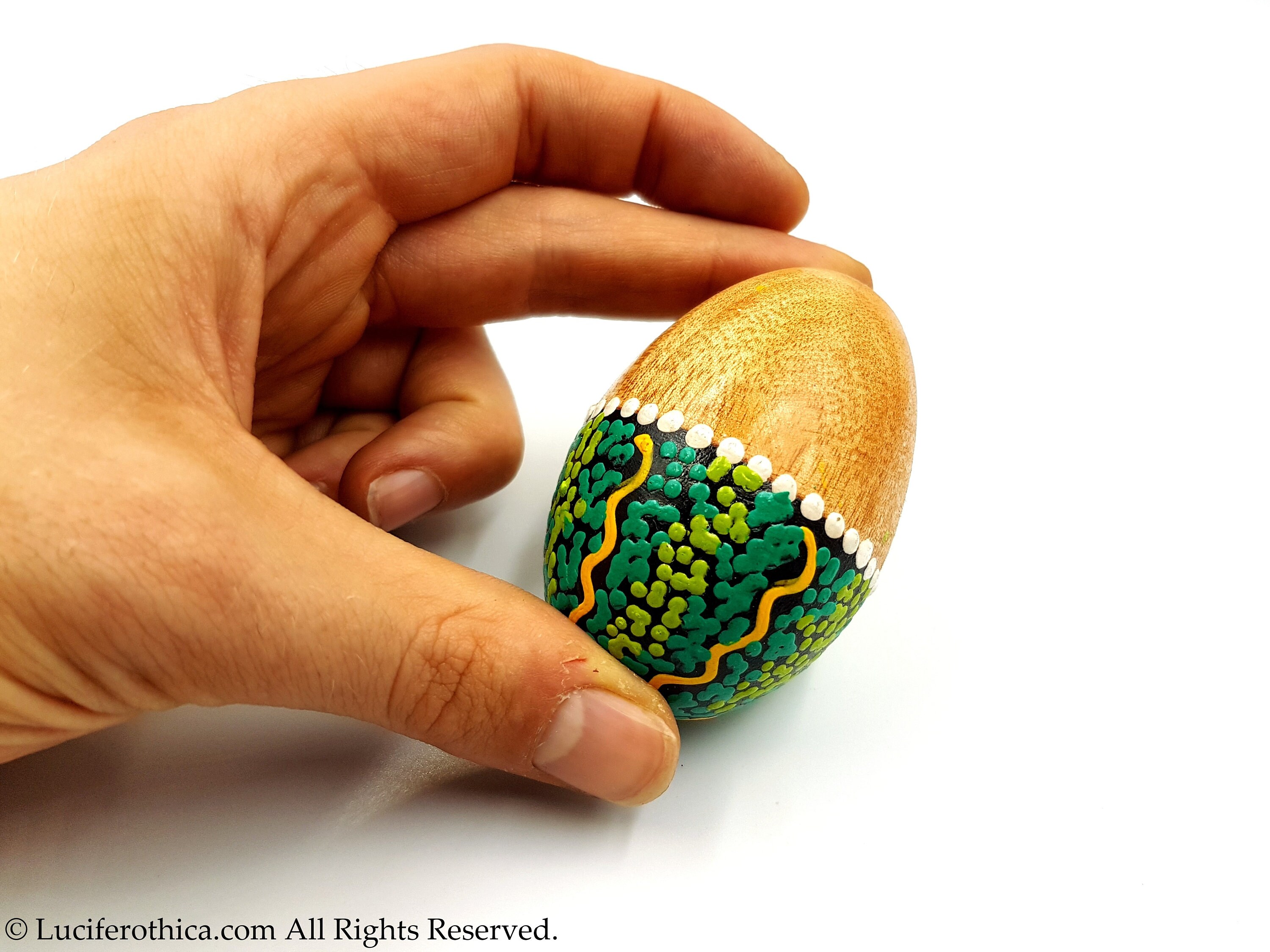 Egg Rattle Shaker (Dot Paint)