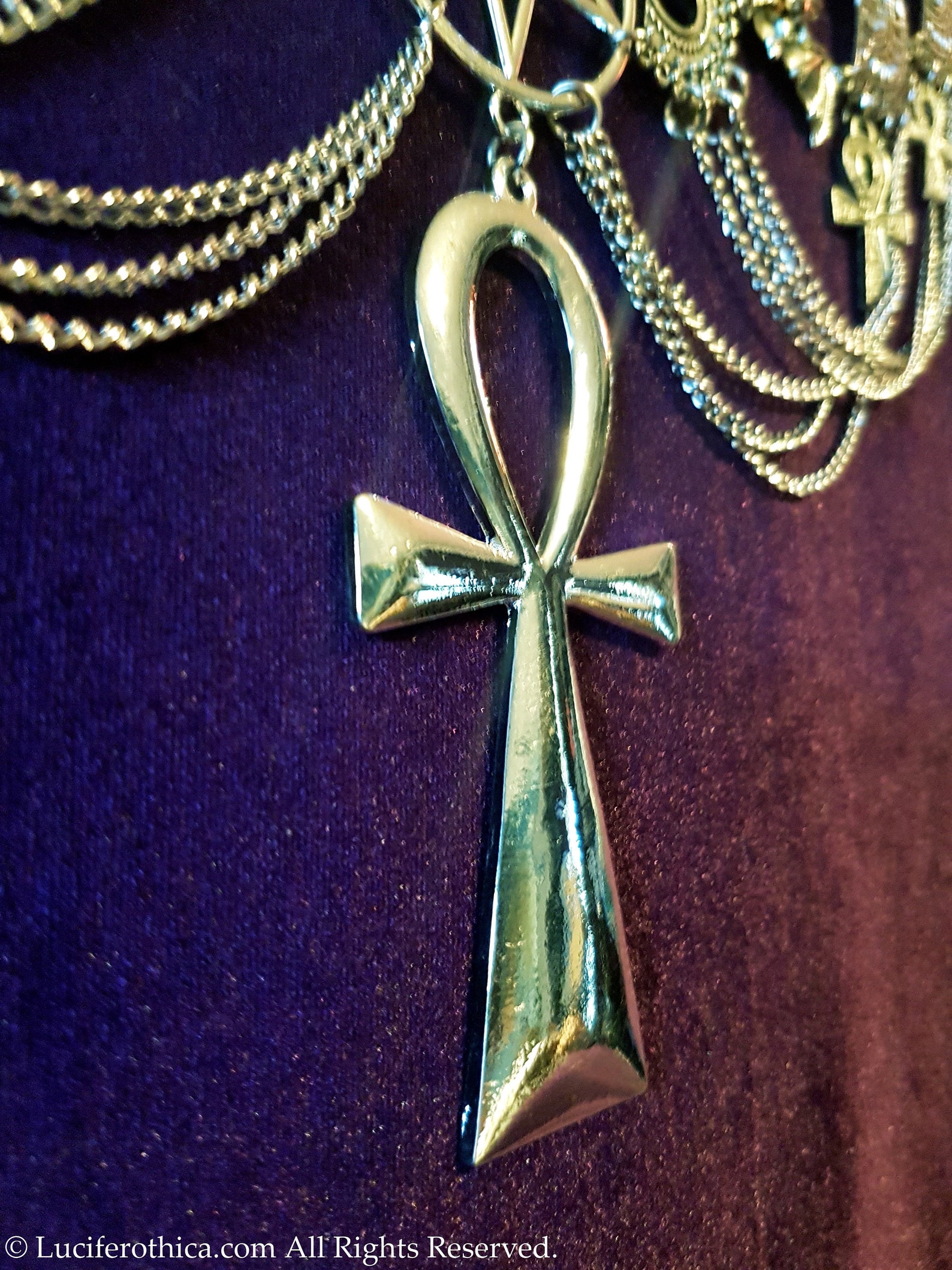 Vampire Hip Chain Ankh Belt Occult inverted pentagram goth | Etsy