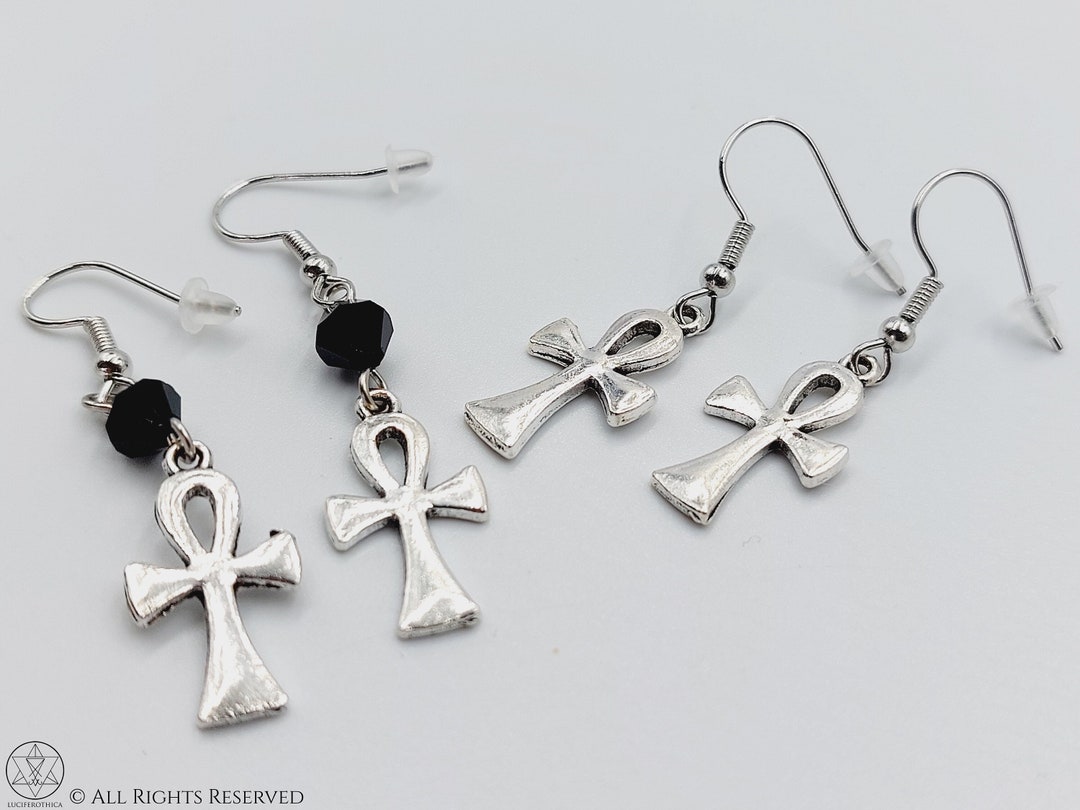 Egyptian Ankh Earrings (2 Styles) - Mini Ankhs Ancient Egypt Khemet ...