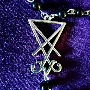 Sigil of Lilith Rosary - Occult Left Hand Path Seal of Lilith Necklace ...