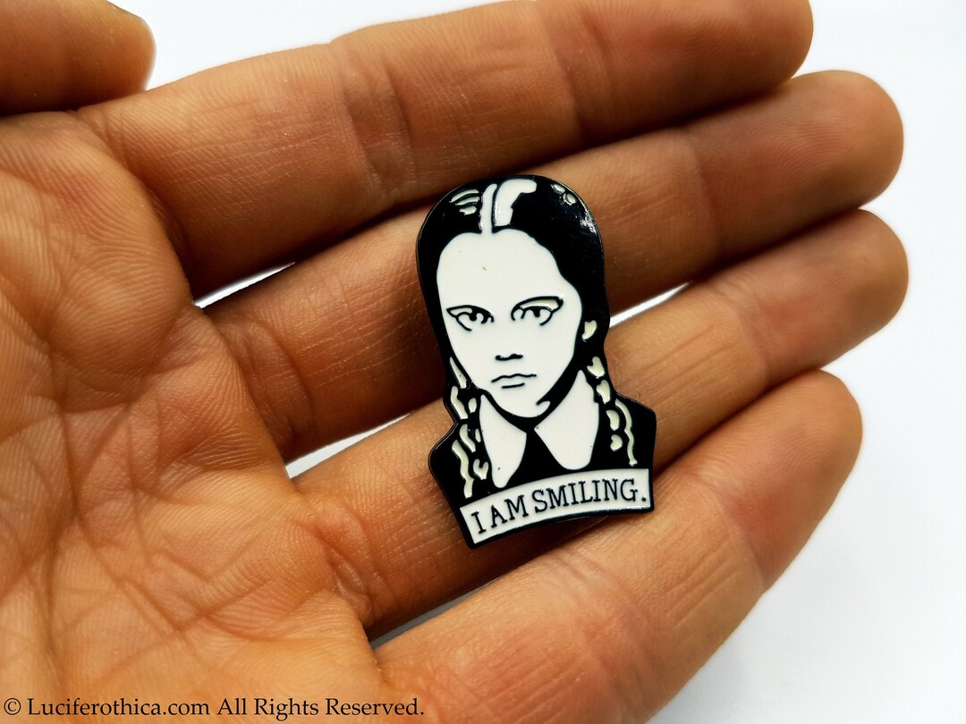 Wednesday Addams Pin Gothic Lapel Pin Studs Satanic Pin I Am - Etsy