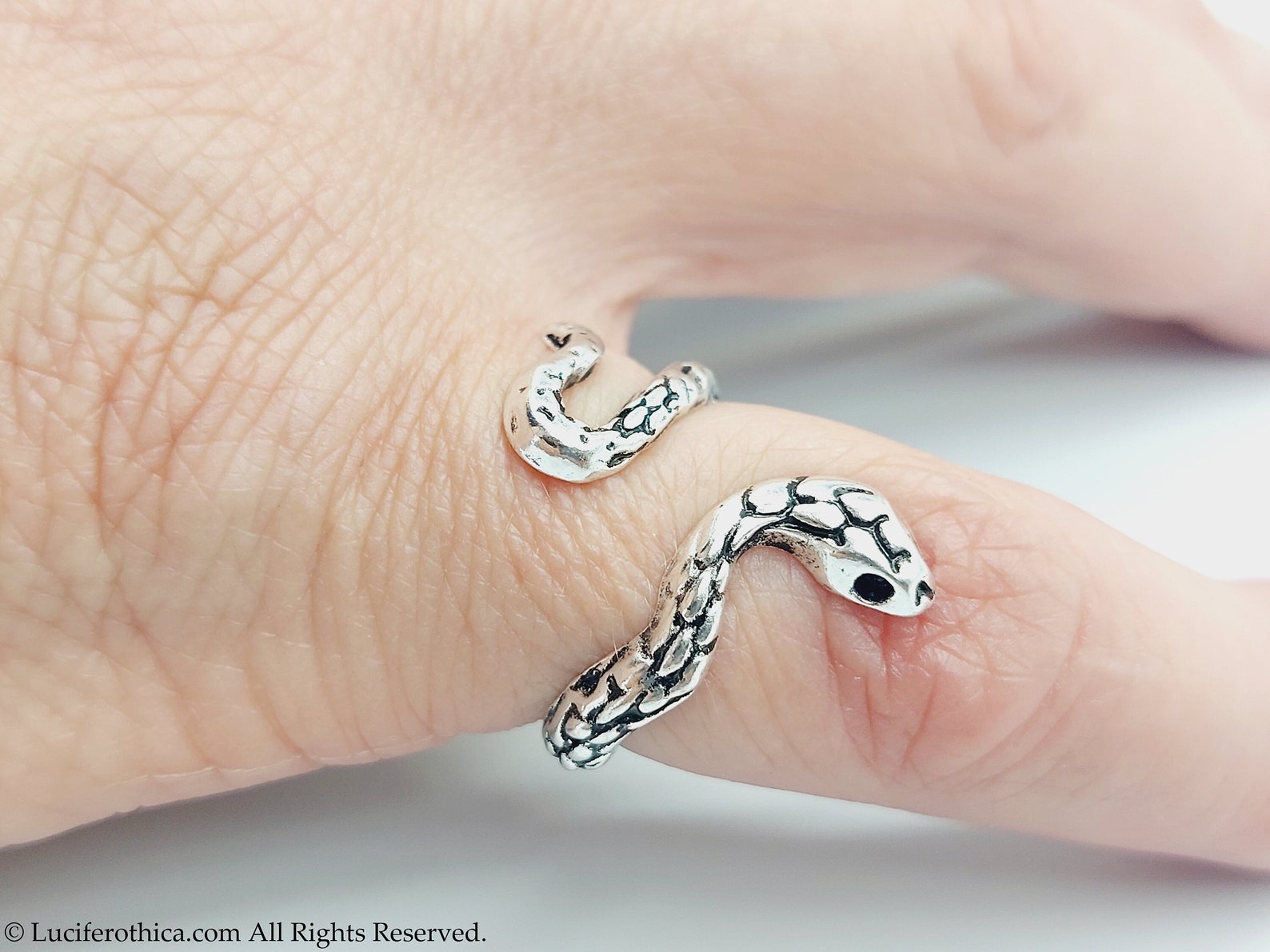 Small Slithering Snek Ring - Serpent Occult Wisdom Serpentine Snake ...