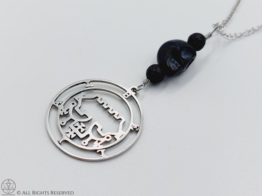 Sigil of Belial Stainless Steel Car Acessory - Bel Pendant Occult Left ...