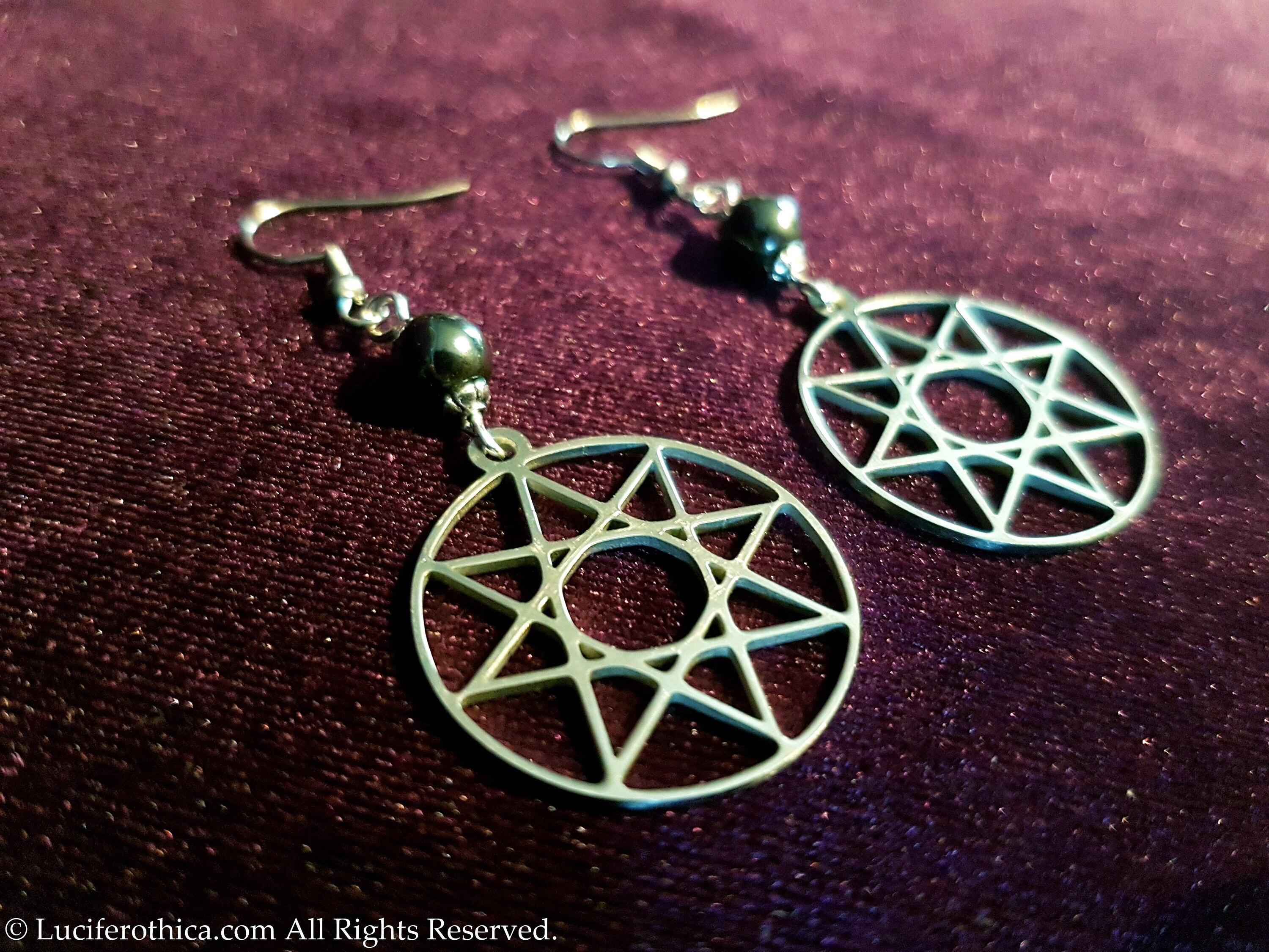 Octagram Earrings (Stainless Steel) - Sacred geometry occult symbolism