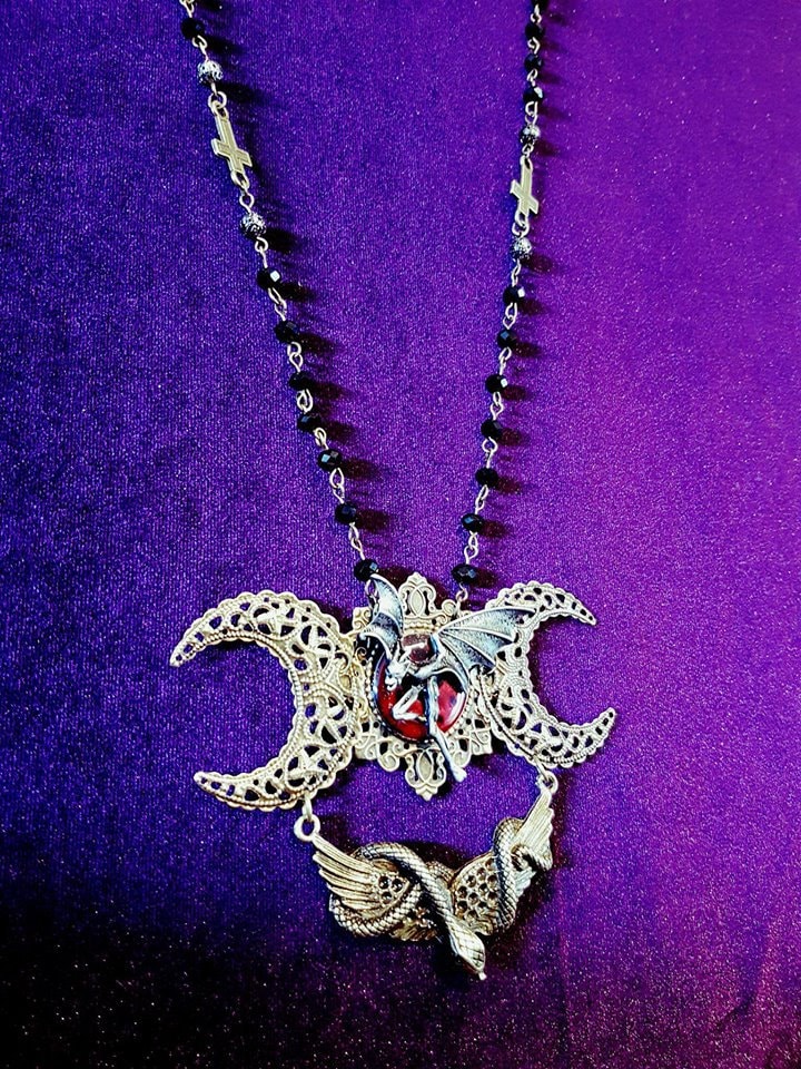 Demonic Gargoyle Rosary / Necklace.
