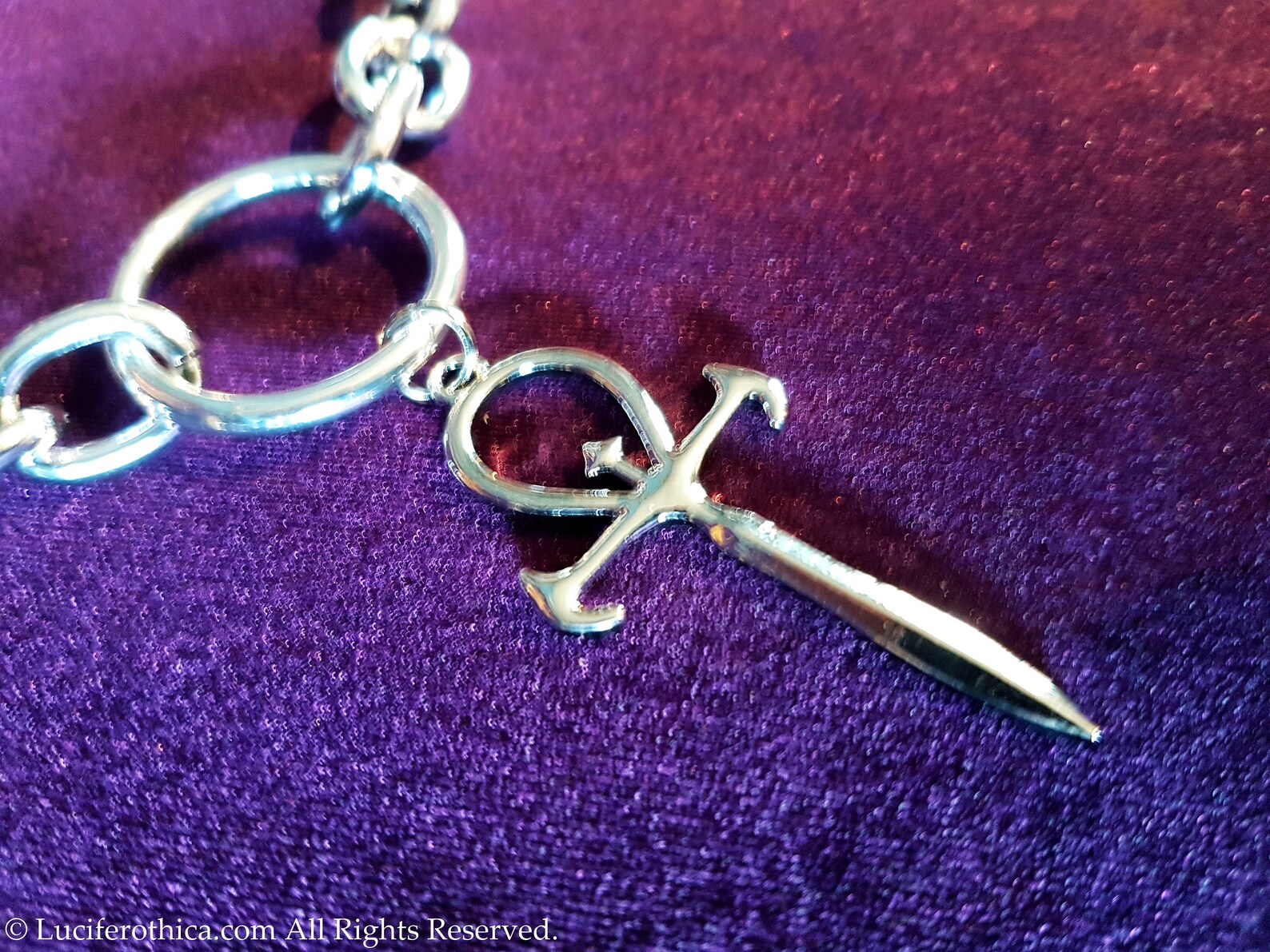 Vampire Ankh Chain Choker Occult Goth Gothic Dracula Order - Etsy