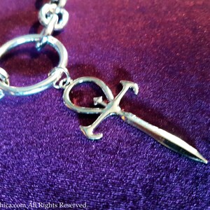 Vampire Ankh Chain Choker - Occult Goth Gothic Dracula Order Nosferatu ...