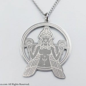 Lilith Inanna Ishtar Ereshkigal Pendant stainless Steel Sumerian ...